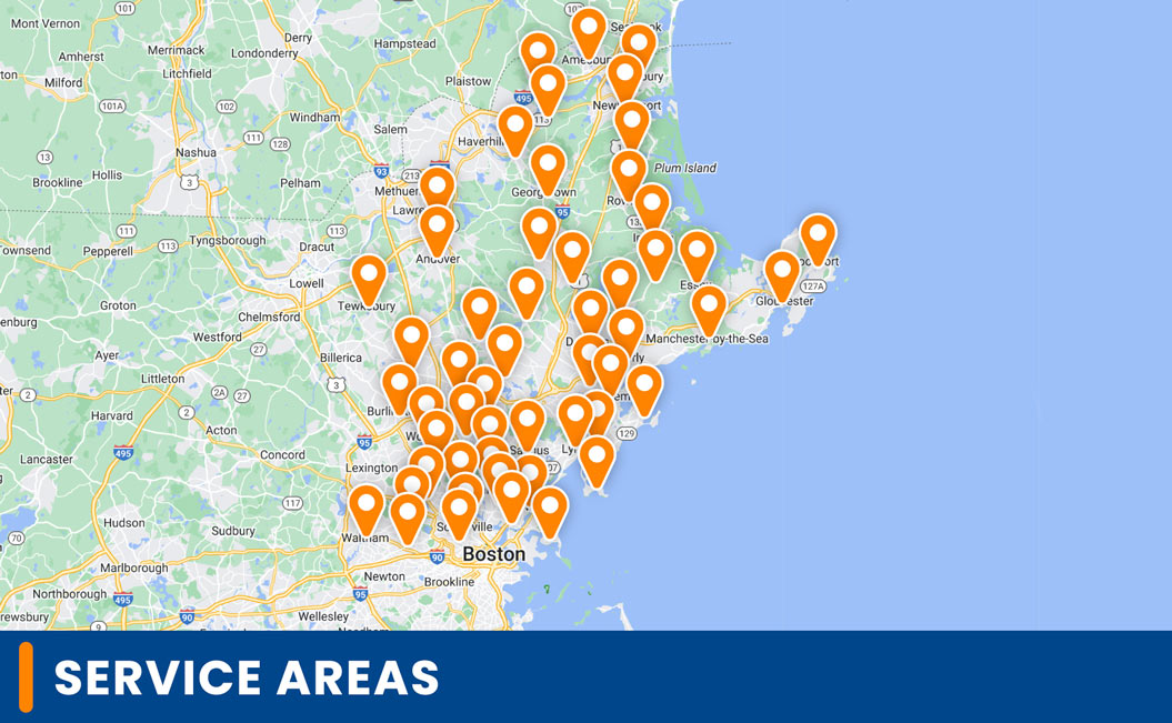 Service Areas in Essex, Middlesex & Suffolk Counties, MA